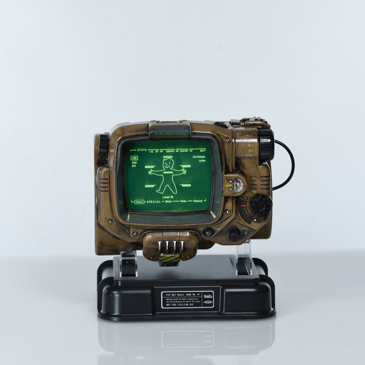 Pip Boy 3000 Painted Fallout 4 Wearable Cosplay Prop with Acrylic Scre ...